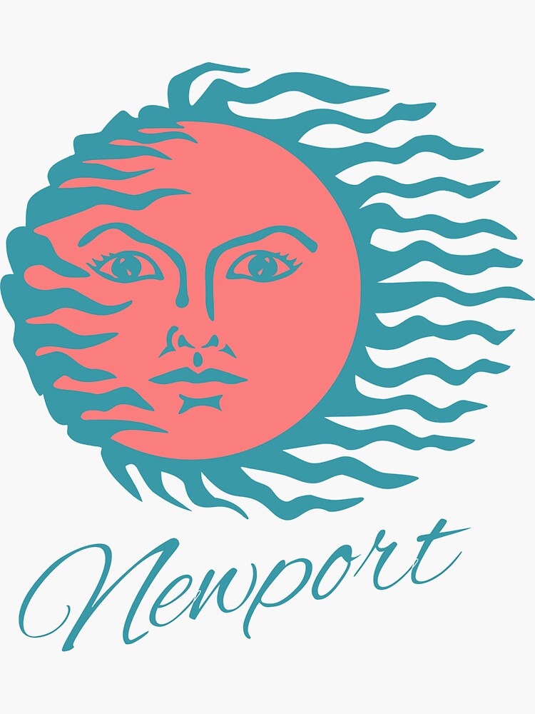 "Classic Sun Newport Rhode Island" Sticker for Sale by Destination88 ...
