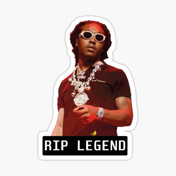 "RIP TakeOff LEGEND" Sticker for Sale by SINANSHOP | Redbubble