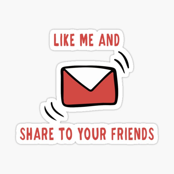 "youtube influencer merch like and share" Sticker for Sale by pabda ...