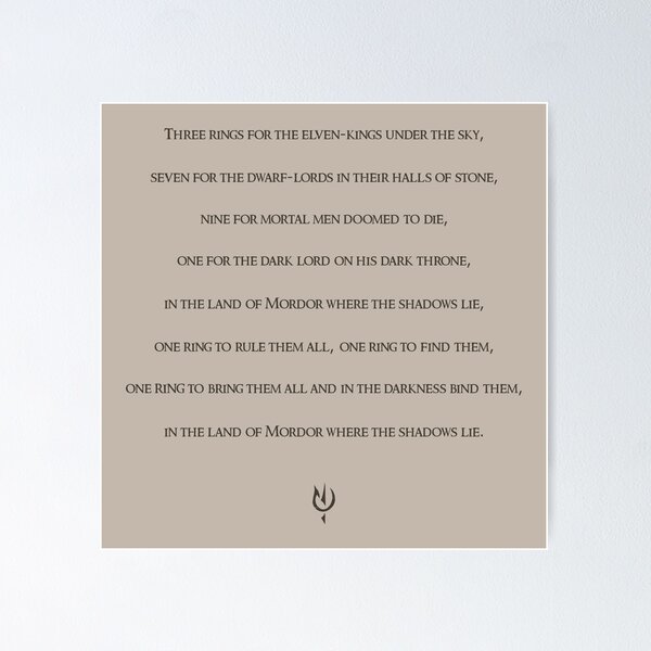 "The ring poem " Poster for Sale by Riccard-pace | Redbubble