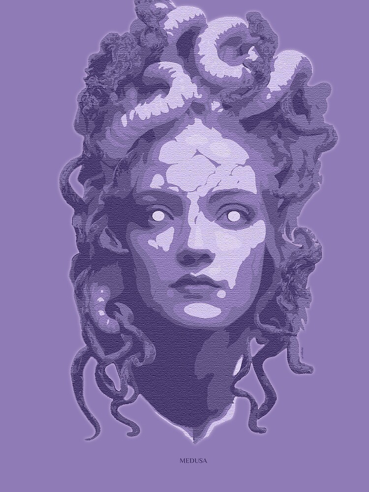 "MEDUSA vector art - digital art - Lavender color - 2023 trend" Art ...
