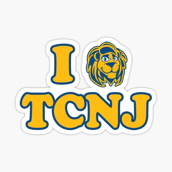 " I heart TCNJ Roscoe lion" Sticker for Sale by sarascoprox | Redbubble