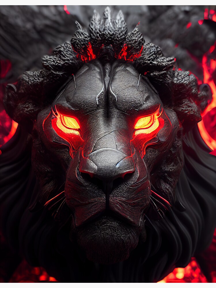 "Lava Lion" Sticker for Sale by EzraRogers | Redbubble