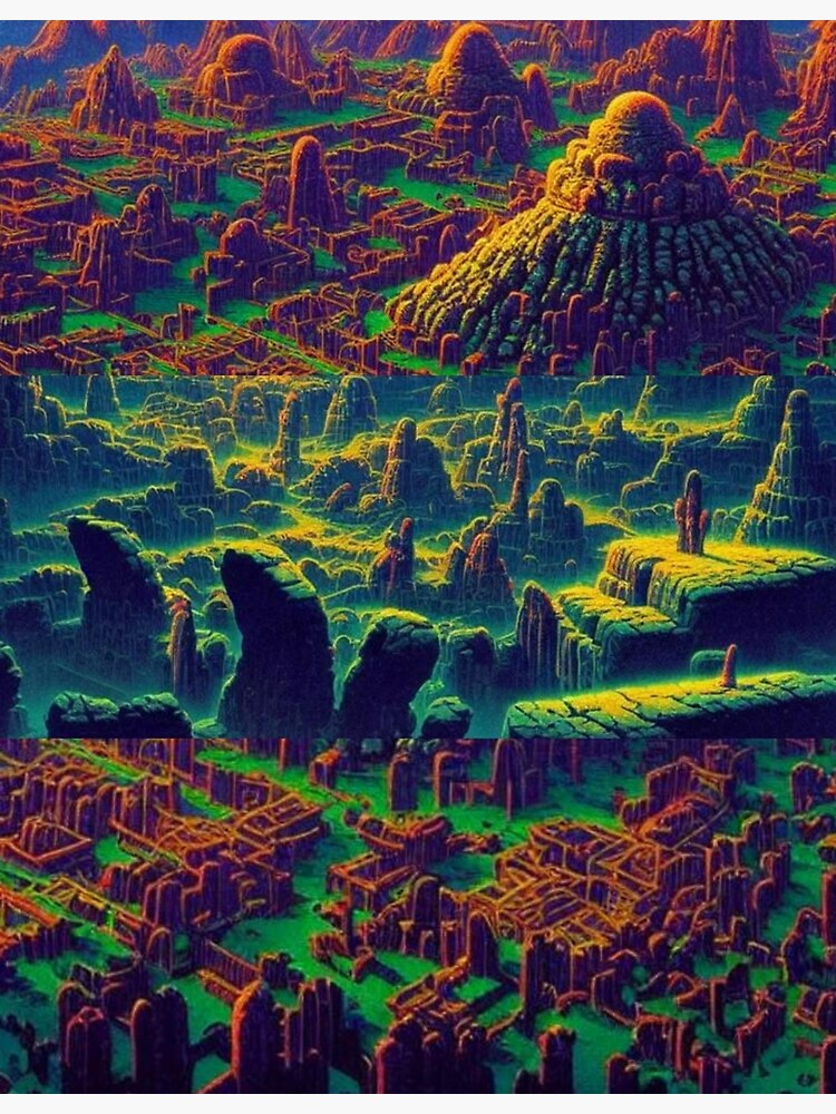 "Ancient civilization city ruins digital art" Poster for Sale by ...