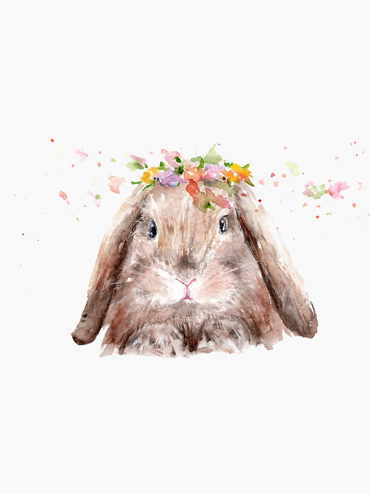 "Cute bunny" Sticker for Sale by Zip-Zup | Redbubble