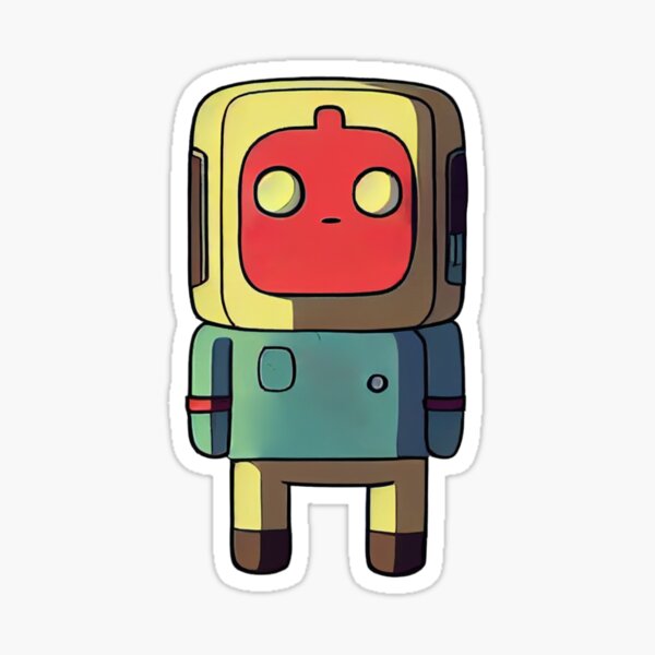 "Red TV face robot" Sticker for Sale by CutePlanetEarth | Redbubble
