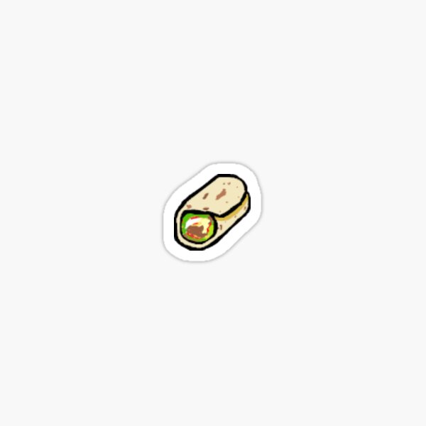 "Burrito Badge" Sticker for Sale by Blabs-Boberts | Redbubble