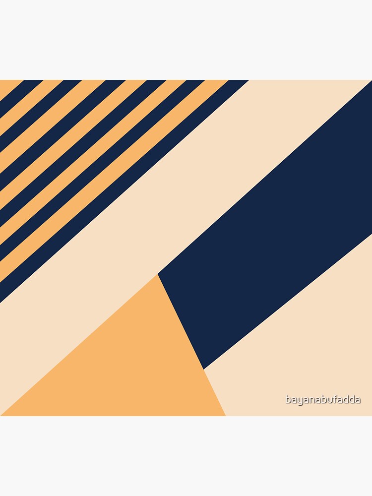 "Coherent random geometrics in yellow and navy " Sticker for Sale by ...