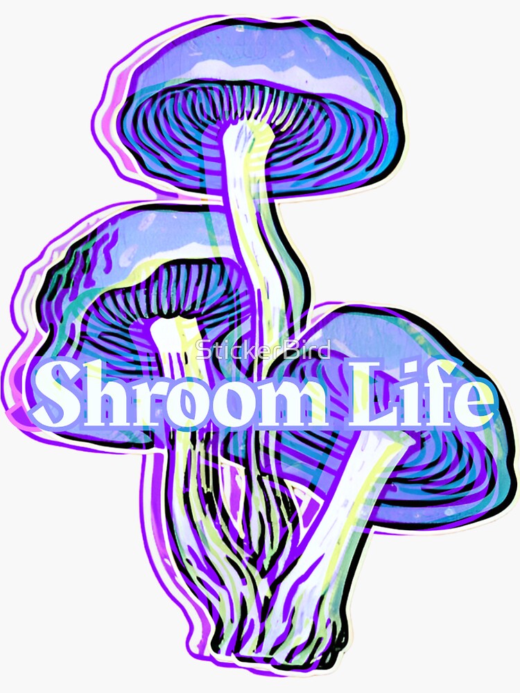 "Shroom Life Mushroom Design 3D" Sticker for Sale by StickerBird | Redbubble