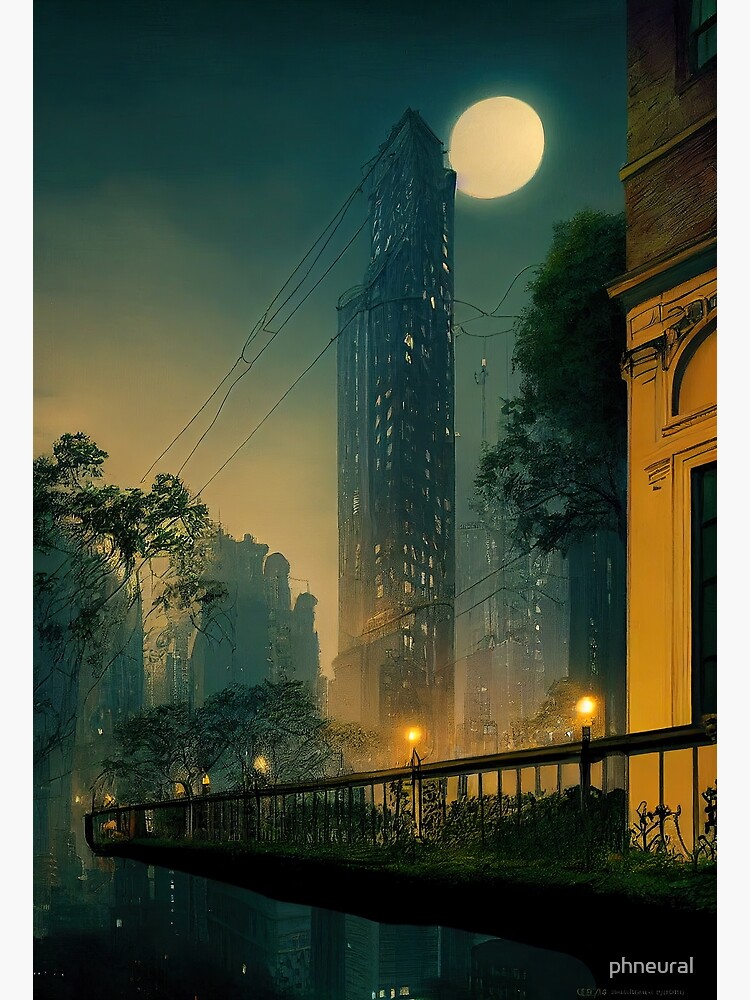 "Moonscraper (Skyscrapers series #1)" Art Print for Sale by phneural | Redbubble