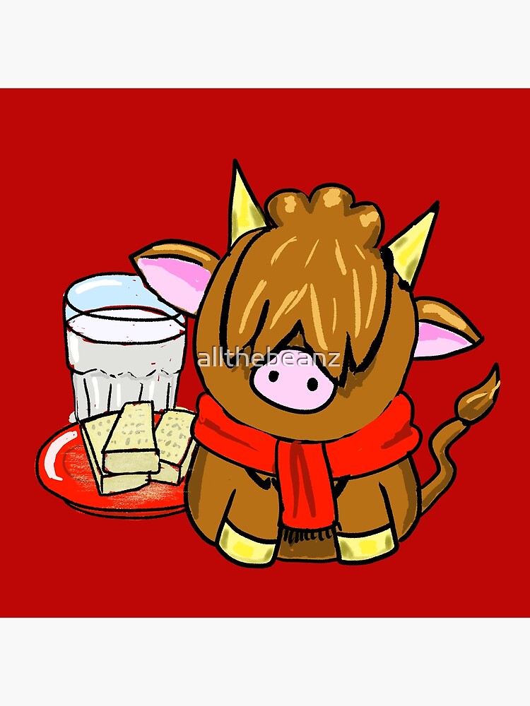 "Shortbread Highland Cow Pal" Poster for Sale by allthebeanz | Redbubble
