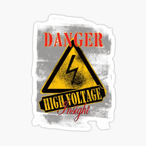 "High voltage" Sticker for Sale by BadMAN-Apparels | Redbubble