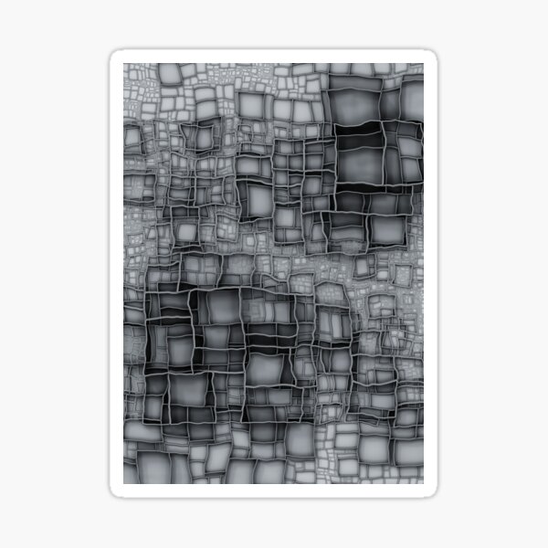 Modern Ambient Occlusion Pattern Design Sticker For Sale By Aivarasg