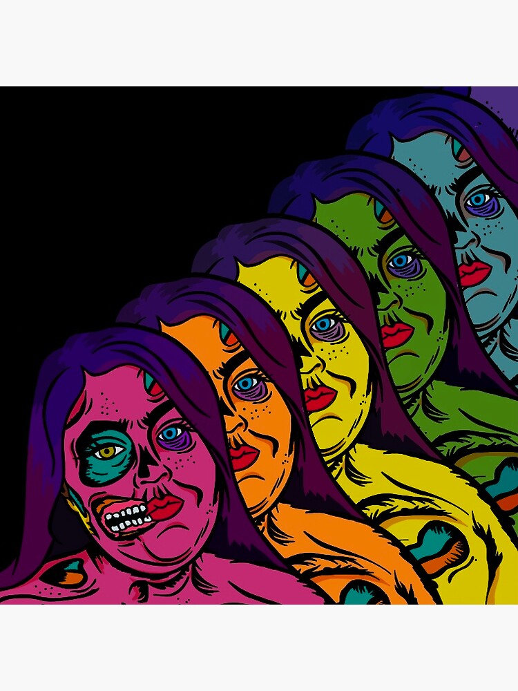 "Rainbow Pop-Art Zombie" Sticker for Sale by caitlincreative | Redbubble