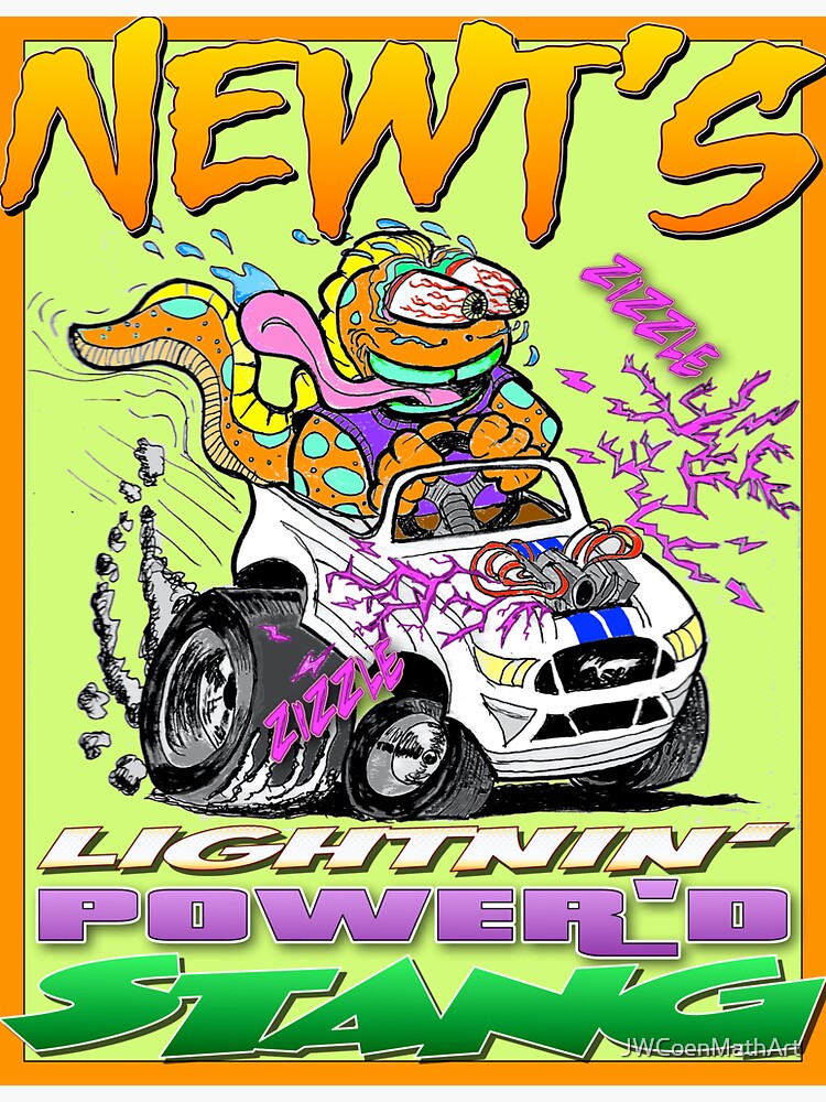 "Newt's Electric Stang" Sticker for Sale by JWCoenMathArt | Redbubble