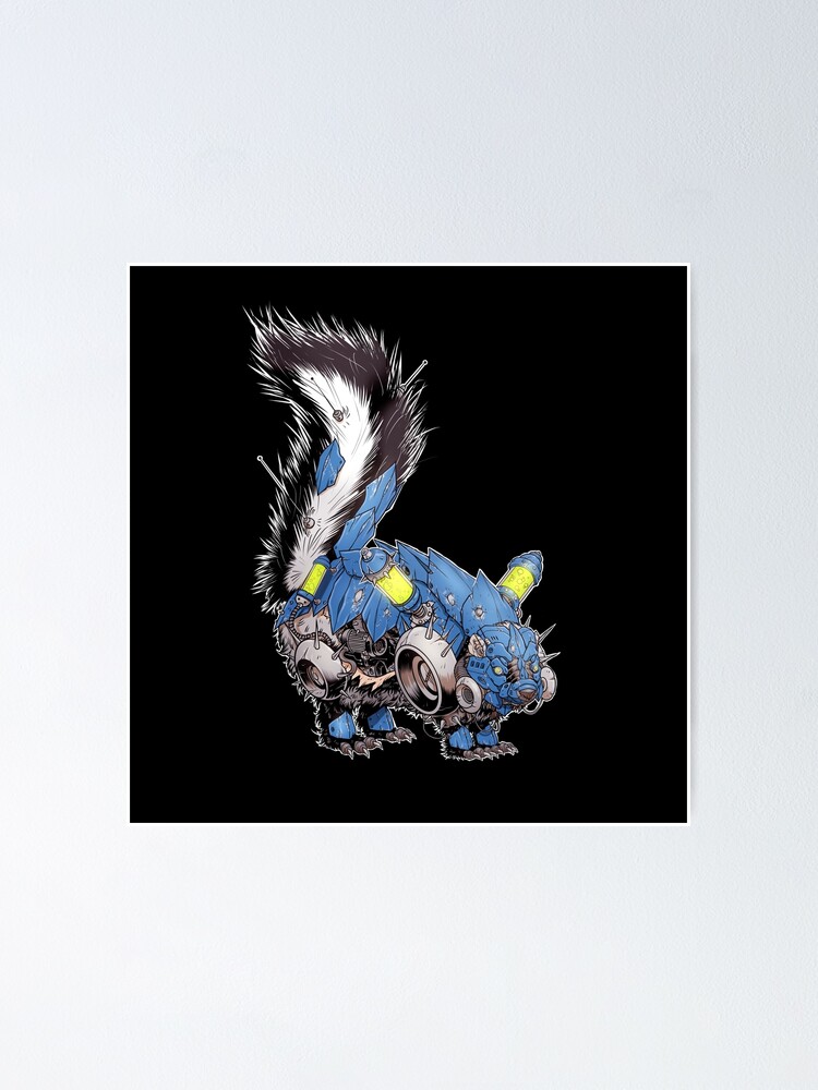 "Robot skunk" Poster for Sale by GS-artworks | Redbubble