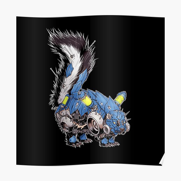 "Robot skunk" Poster for Sale by GS-artworks | Redbubble
