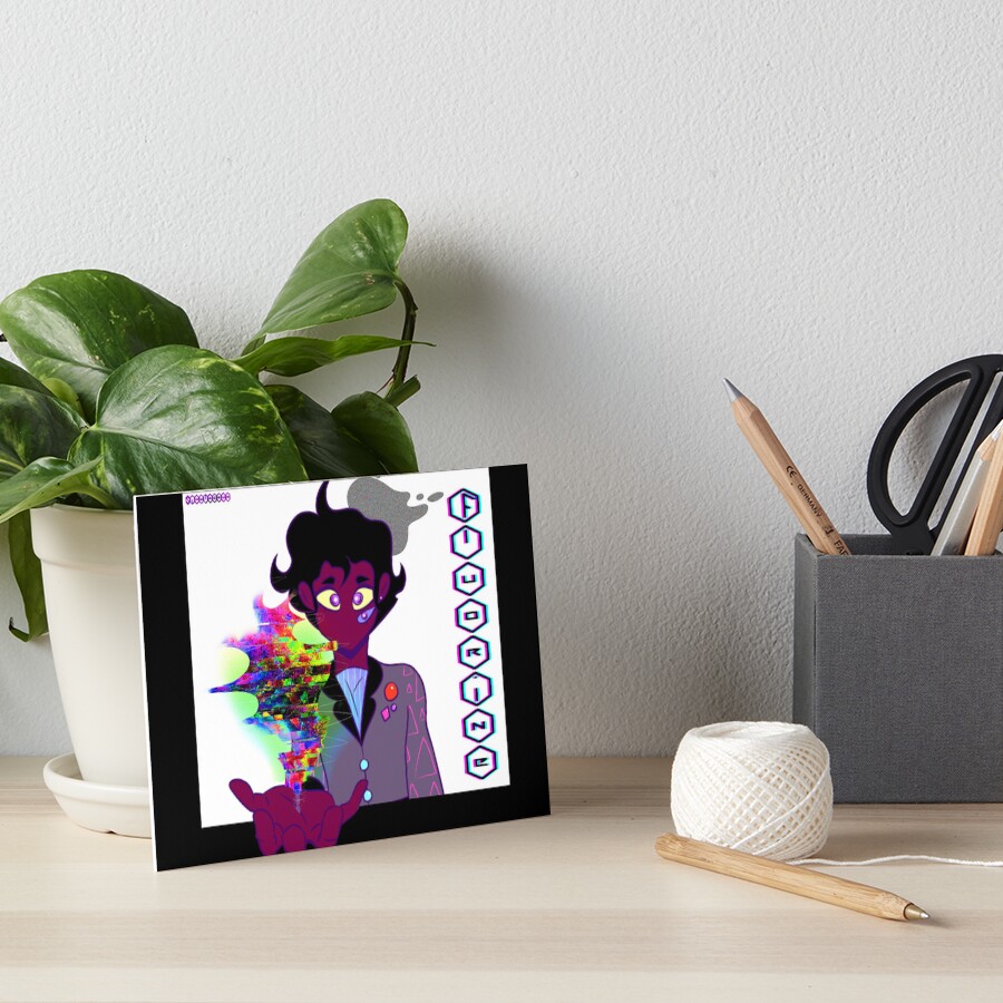 "Weirdcore Girl Fluorine Simulacrum TV Static" Art Board Print for Sale ...