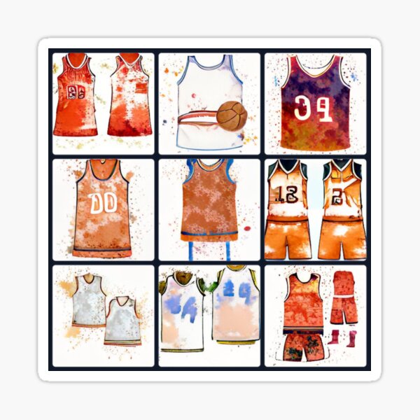"Jersey Art" Sticker for Sale by CinderPress | Redbubble