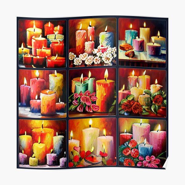 "Scented Candles Art" Poster for Sale by CinderPress | Redbubble