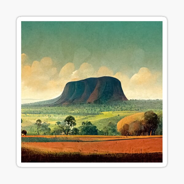 "Uluru Ayers Rock" Sticker for Sale by Art-Zhela | Redbubble