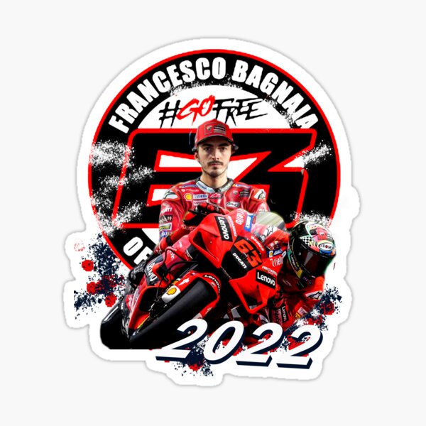 Pegatina «Pecco Bagnaia Francesco Franscesco Bagnaia 2022 Campeón del ...