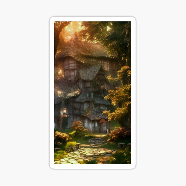 "A Magical Village" Sticker for Sale by MagicalPegasus | Redbubble