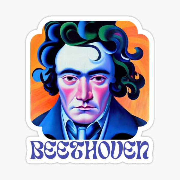"Ludwig van Beethoven " Sticker for Sale by Cryptilian | Redbubble
