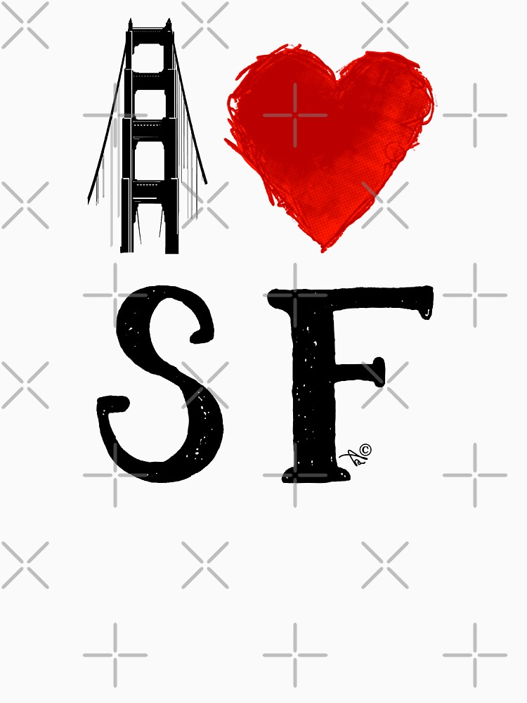 "I Heart San Francisco (remix) by Tai's Tees" T-shirt by TaiNewYork ...