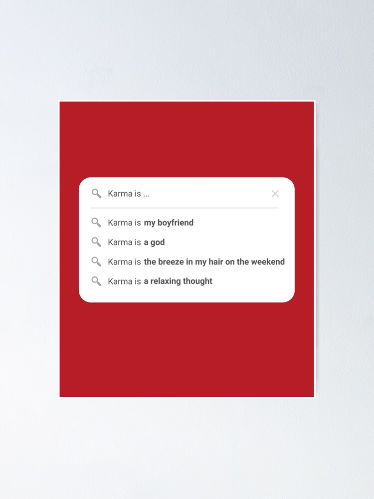 "Taylor Swift Midnights Karma - Red" Poster for Sale by madiwestdal ...