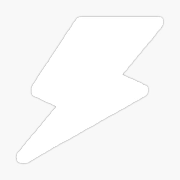 "Lightning bolt [white]" Sticker for Sale by allstars007 | Redbubble