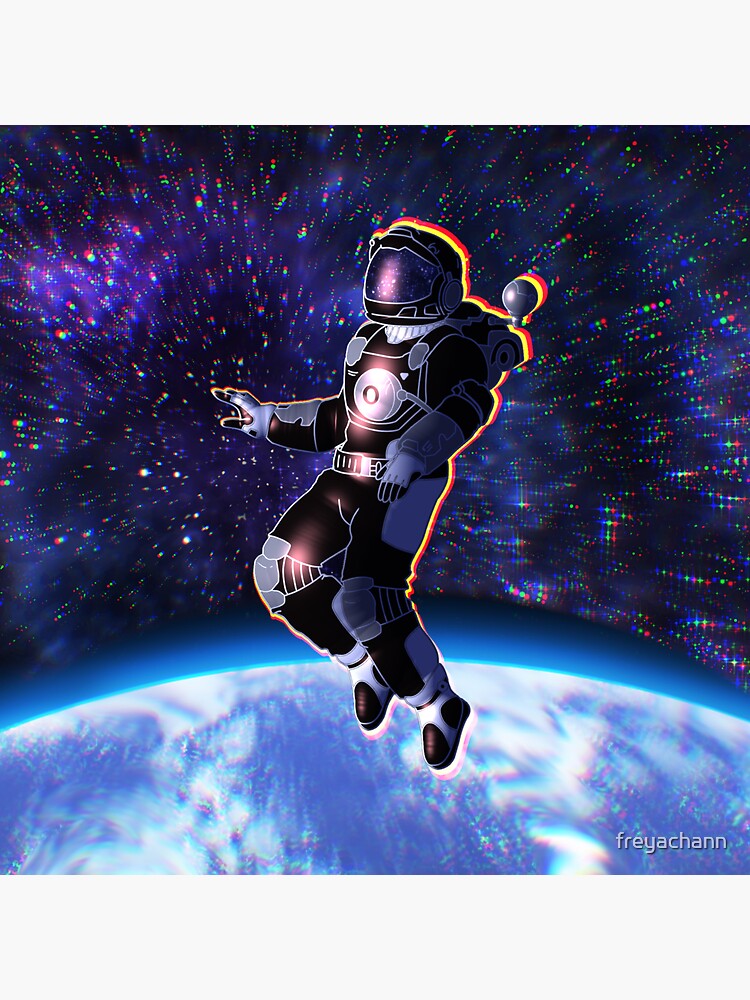 "Space Cadet Static Effect" Sticker for Sale by freyachann | Redbubble