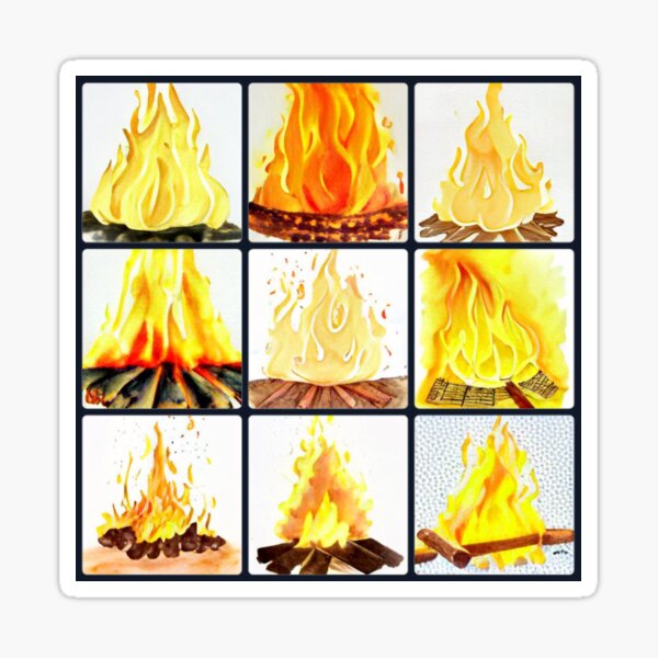 "Bonfire Night Art" Sticker for Sale by CinderPress | Redbubble
