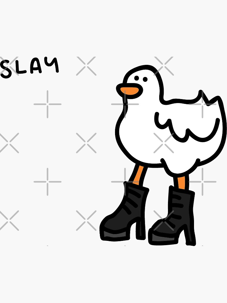 "Oliver the duck slay" Sticker for Sale by TeaBag114 | Redbubble