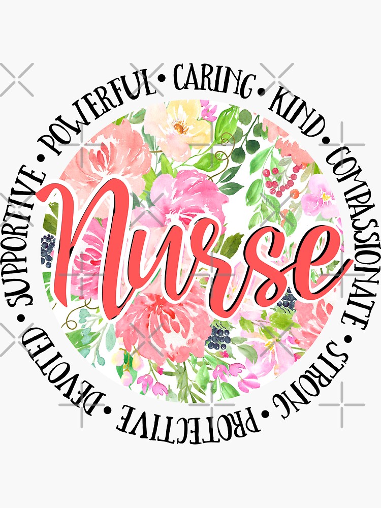 "Nurse, caring, kind, compassionate" Sticker for Sale by ...