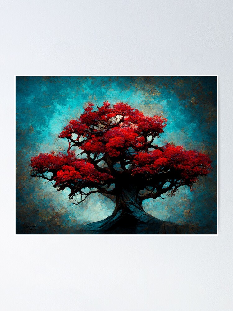 "The Crimson Tree of Wisdom" Poster for Sale by arabesquets | Redbubble
