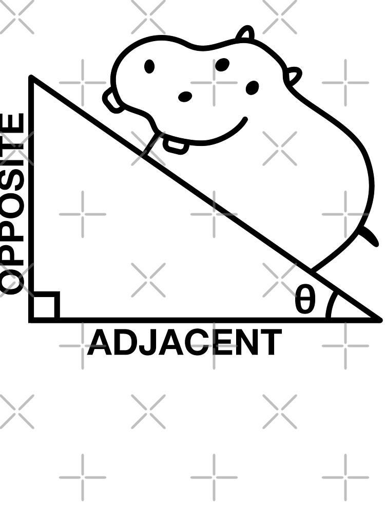 "Funny Nerdy Hippotenuse Hypotenuse Hippopotamus Trigonometry Math Puns ...