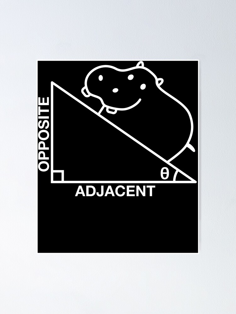 Poster « Drôle ringard hippoténuse hypoténuse hippopotame trigonométrie ...