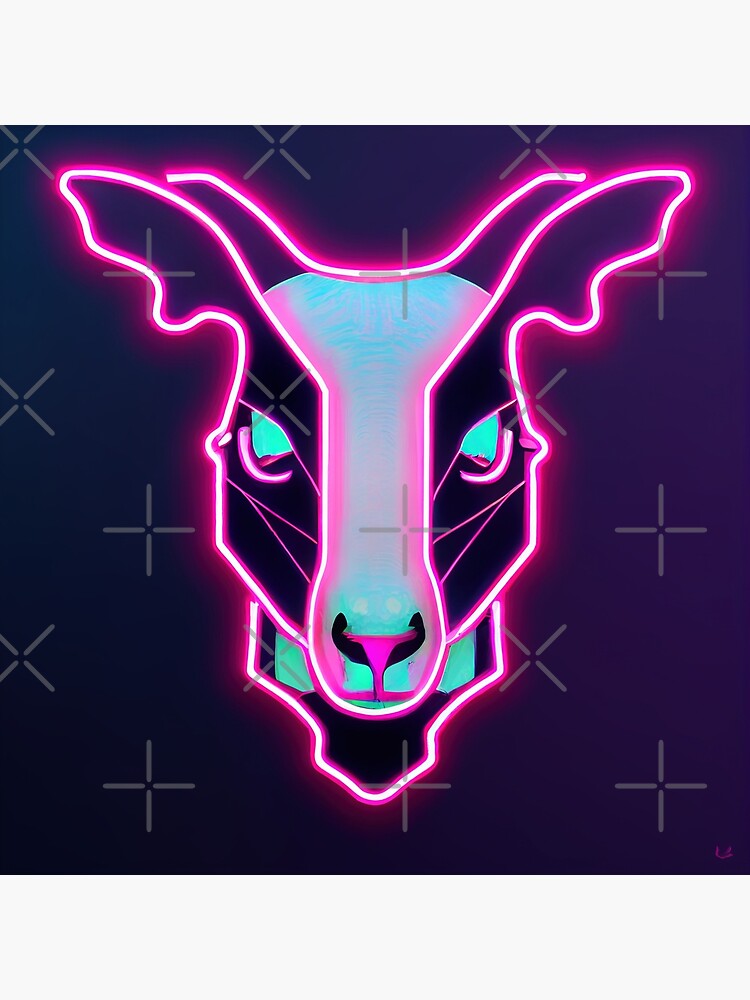 "Cyberpunk happy goat neon style 1" Poster for Sale by Laguardia3D ...