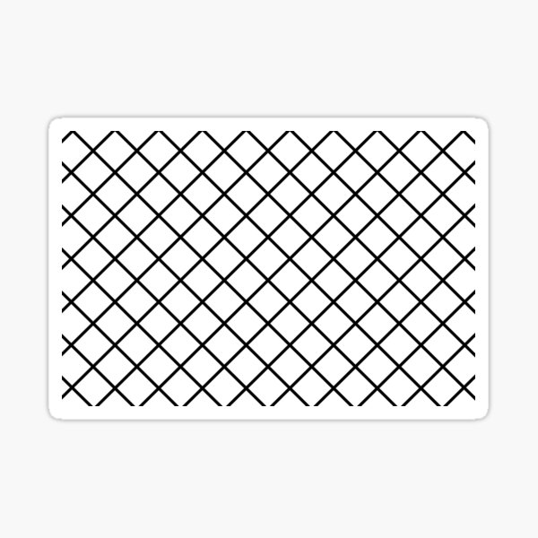 "Black and White Diamond Tile Grid Pattern" Sticker for Sale by All ...