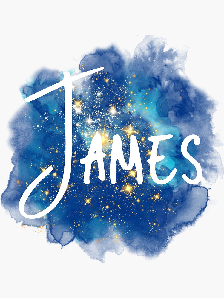 "James, Stars and Watercolor" Sticker for Sale by faithtfoster | Redbubble