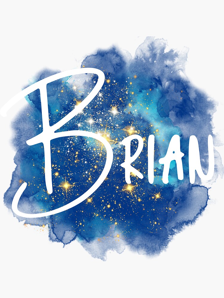 "Brian, Stars and Watercolor" Sticker for Sale by faithtfoster | Redbubble