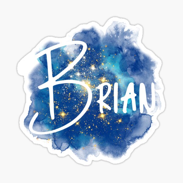 "Brian, Stars and Watercolor" Sticker for Sale by faithtfoster | Redbubble