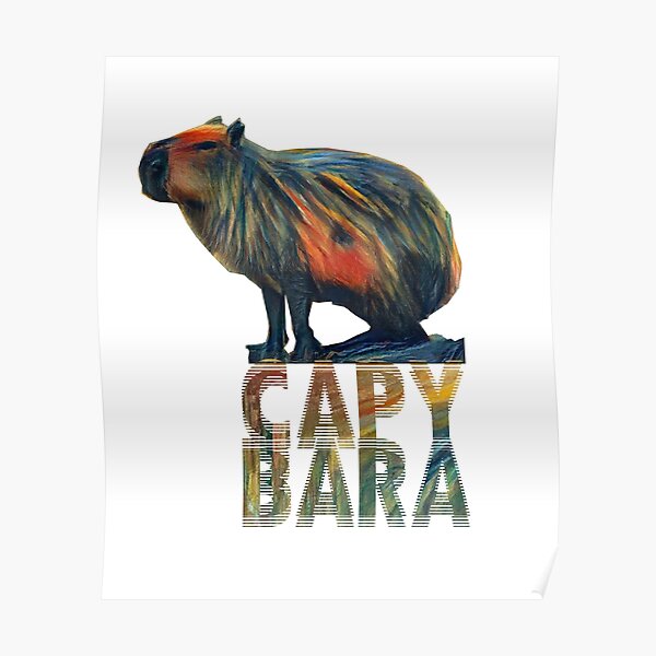 "Capybara Art" Poster for Sale by EdgarStudio | Redbubble