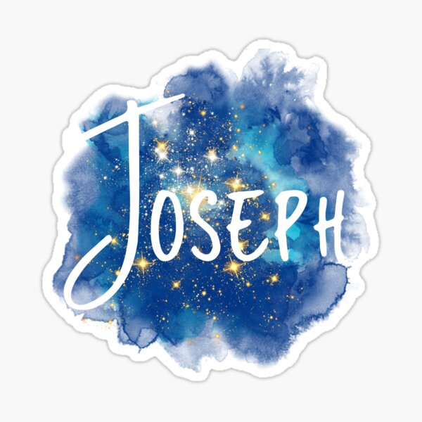 "Joseph, Stars and Watercolor" Sticker for Sale by faithtfoster | Redbubble