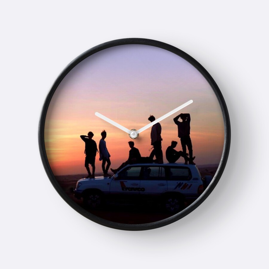 "BTS SUNSET" Clocks by lyshoseok | Redbubble