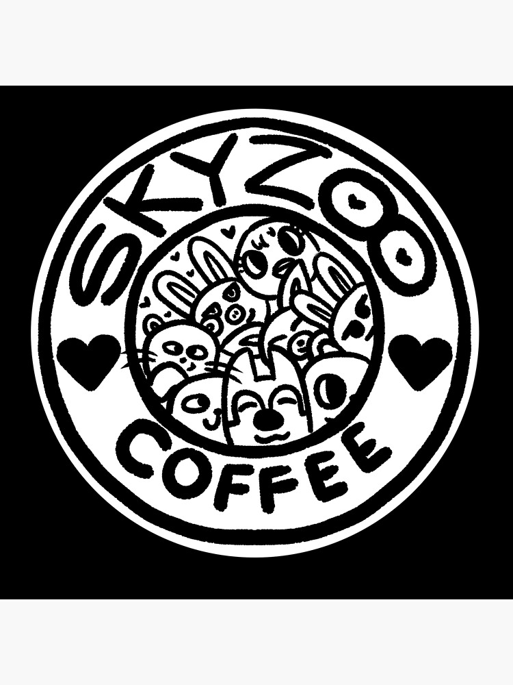 "Skzoo Coffee Logo Black and White" Art Print for Sale by ...
