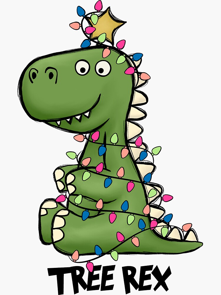 "Tree Rex" Sticker for Sale by Make-My-Fun | Redbubble