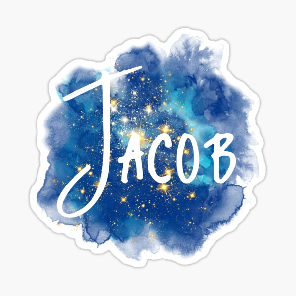 "Jacob, Stars and Watercolor" Sticker for Sale by faithtfoster | Redbubble