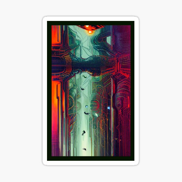 "Escape From The Machine" Sticker for Sale by AtomicCityArt | Redbubble